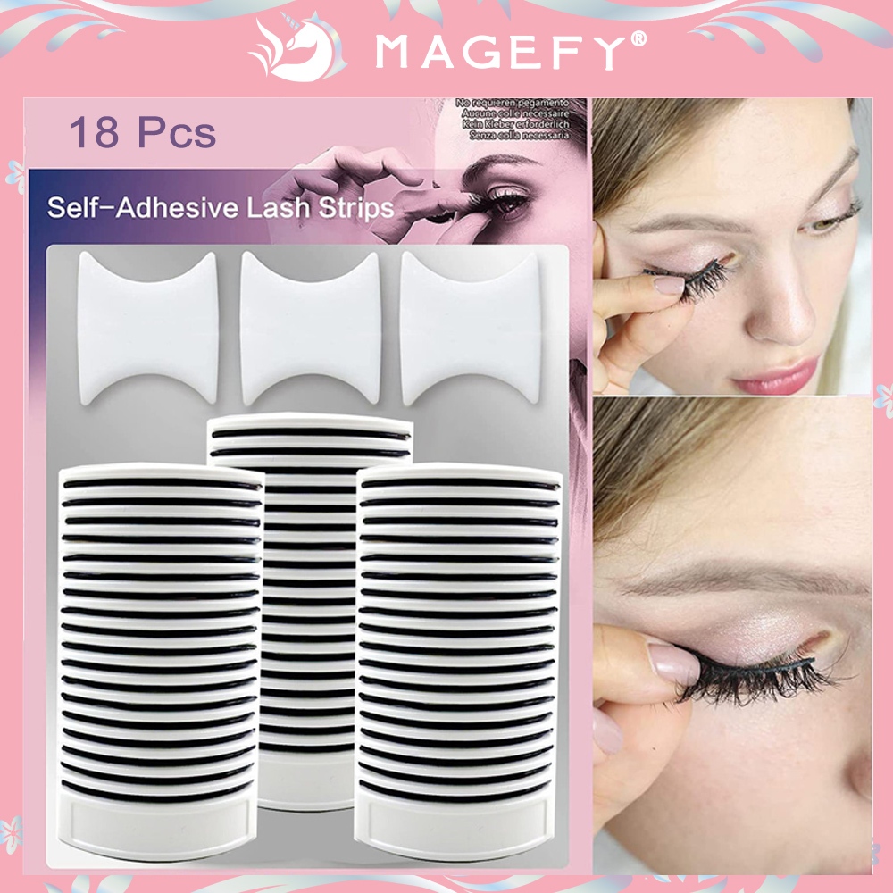 Jual MAGEFY 18Pcs Strip Bulu Mata Berperekat untuk Bulu Mata Palsu ...
