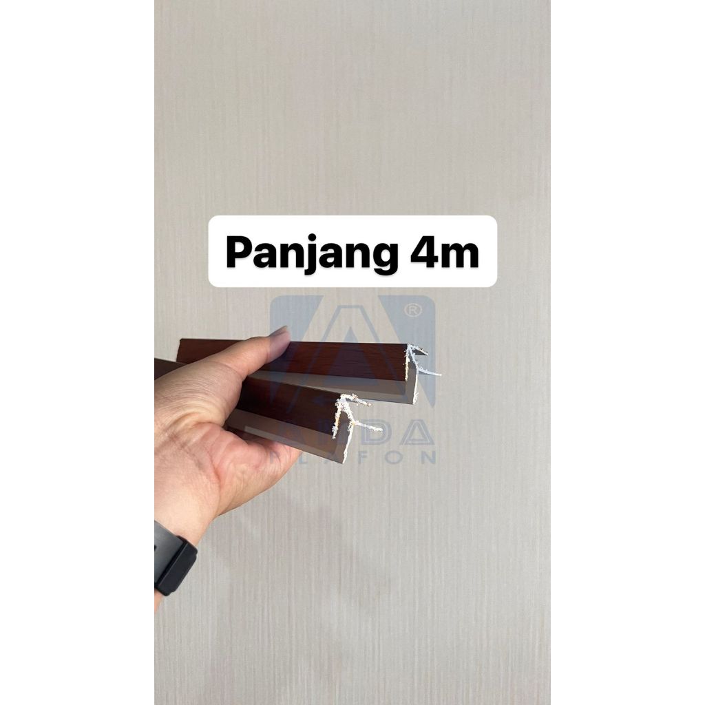 Jual Lis Siku 4m Lis L Plafon PVC Panjang 4m Motif Kayu Laminated ...