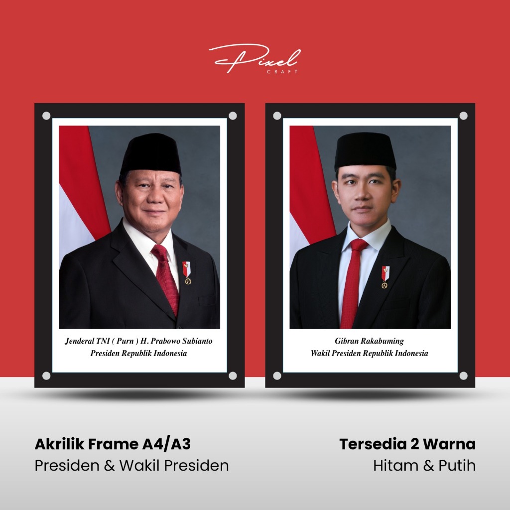 Jual Akrilik Frame/Bingkai Foto Presiden & Wakil Presiden A3/A4 | Shopee Indonesia