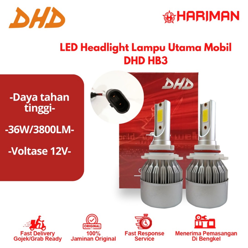 Jual LED Headlight Lampu Utama Mobil DHD HB3 | Shopee Indonesia