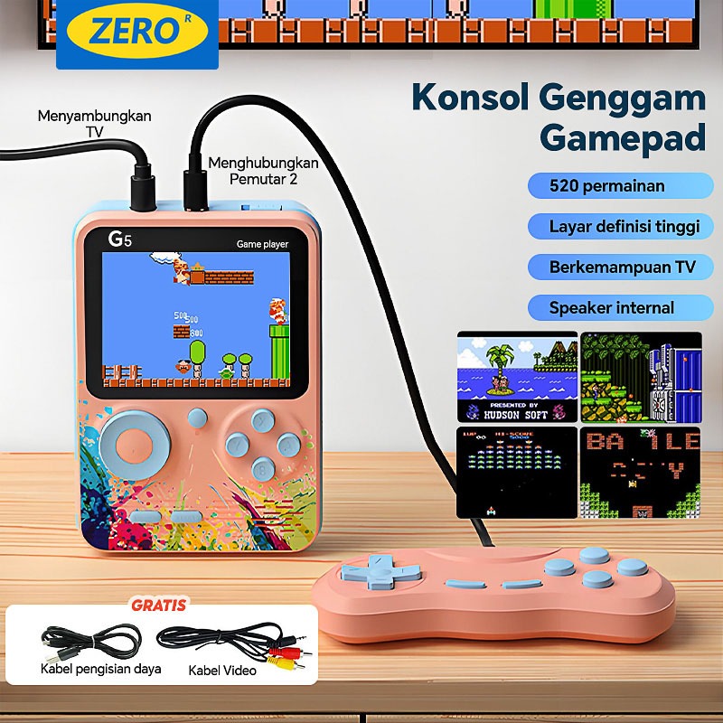 Jual Portable G5 Game Player Connect to TV or Gamepad 1000mAh Player/2 ...