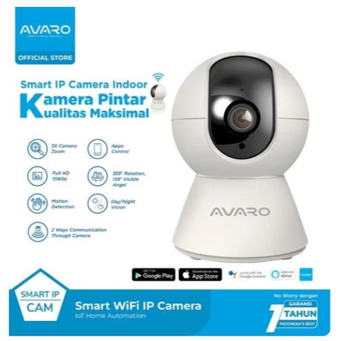 Jual CAMERA CCTV AVARO Smart Indoor PTZ IP Camera Wifi IoT Home Automation - Only Unit | Shopee ...