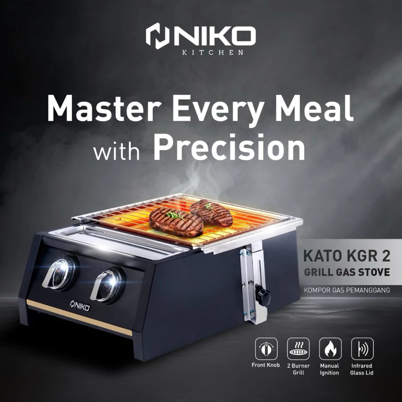 Jual KOMPOR PANGGANGAN GRILL BBQ MURAH NIKO KGR 3 Tungku / NIKO KGR 2 ...