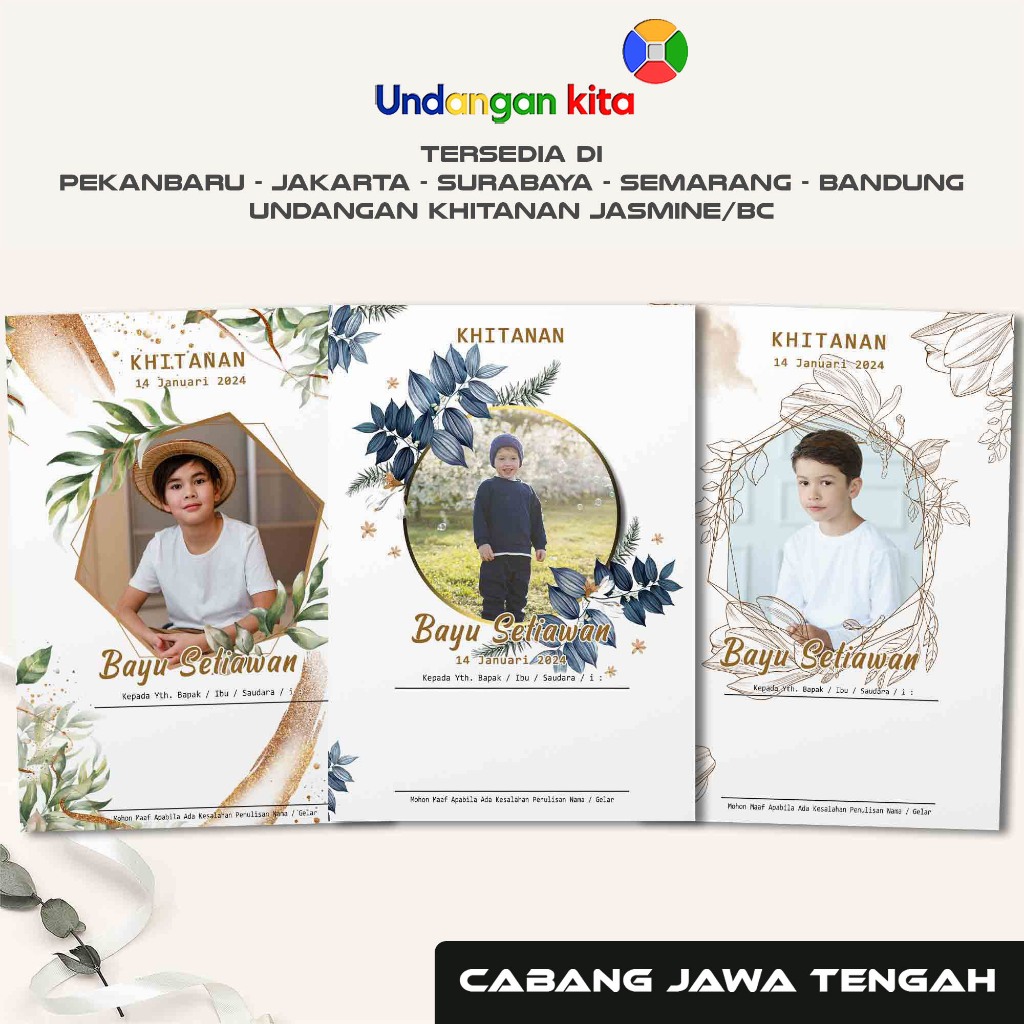 Jual Undangan Khitanan Softcover Jasmine / BC Undangan Kita Semarang ...
