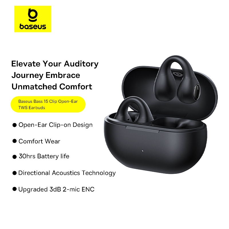 Jual Baseus Bass 15 Clip Open-Ear True Wireless Earbuds | Shopee Indonesia