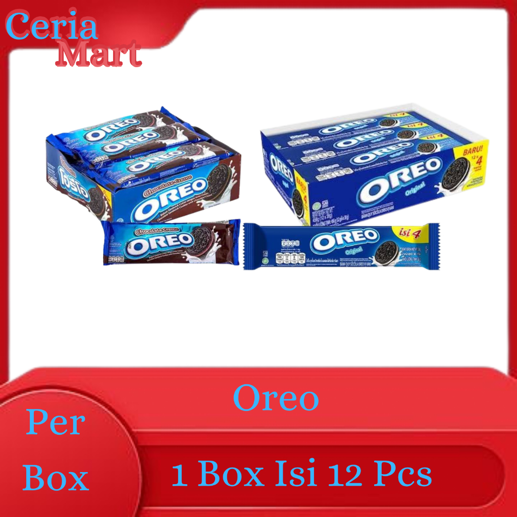 Jual OREO BISKUIT KERING 1 BOX ISI 12 PCS 1 PCS 3 KEPING | Shopee Indonesia