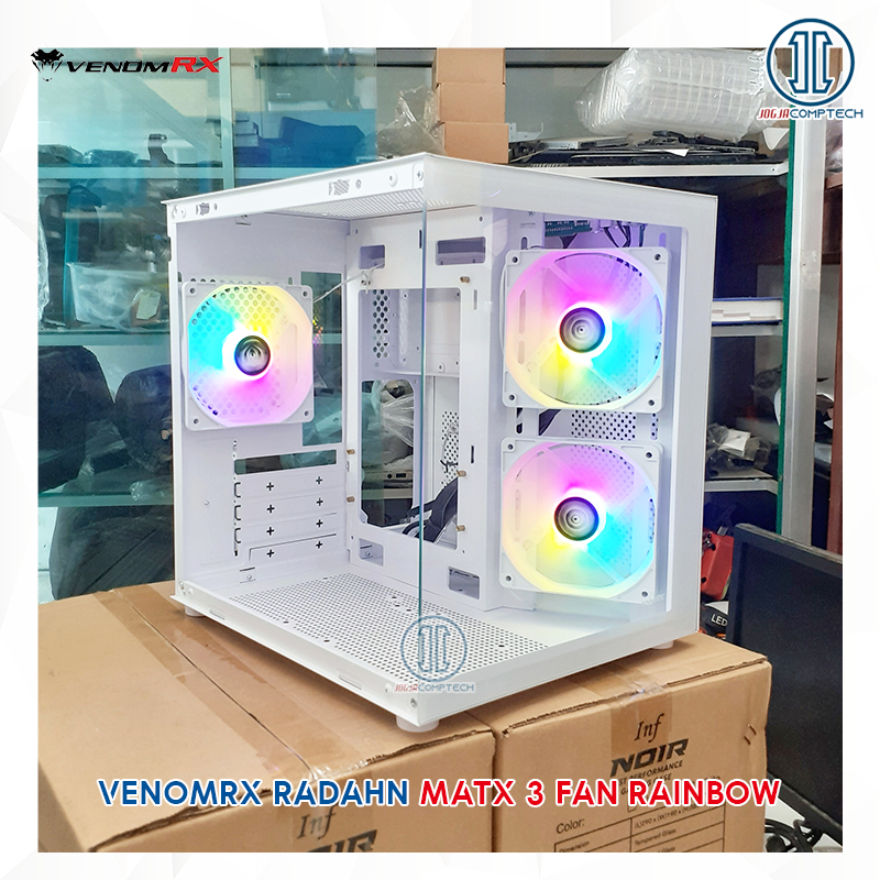 Jual Case PC Gaming Venomrx Radahn MATX 3 Fan Rainbow Casing Gaming ...
