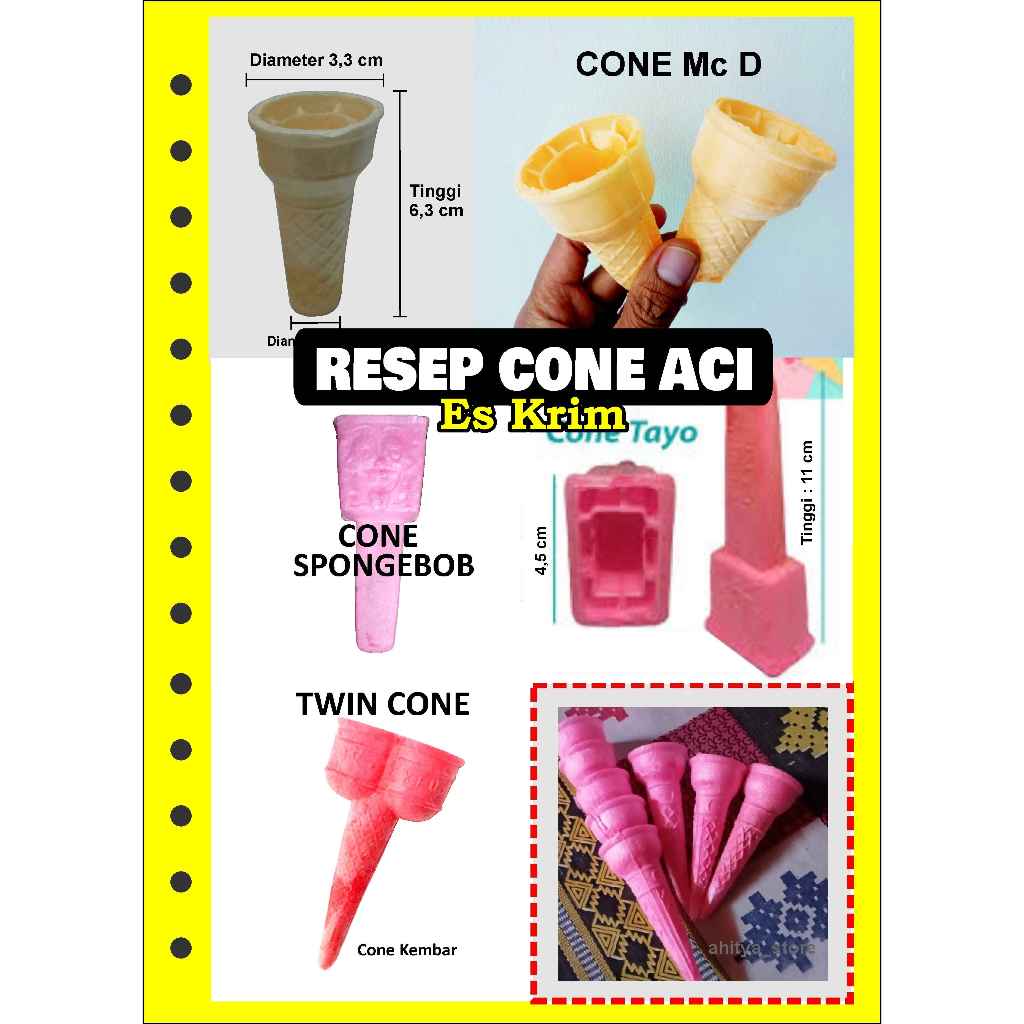 Jual Resep Cone Aci Tawar, Kerupuk Es Krim, Corong Es Cream Aneka ...
