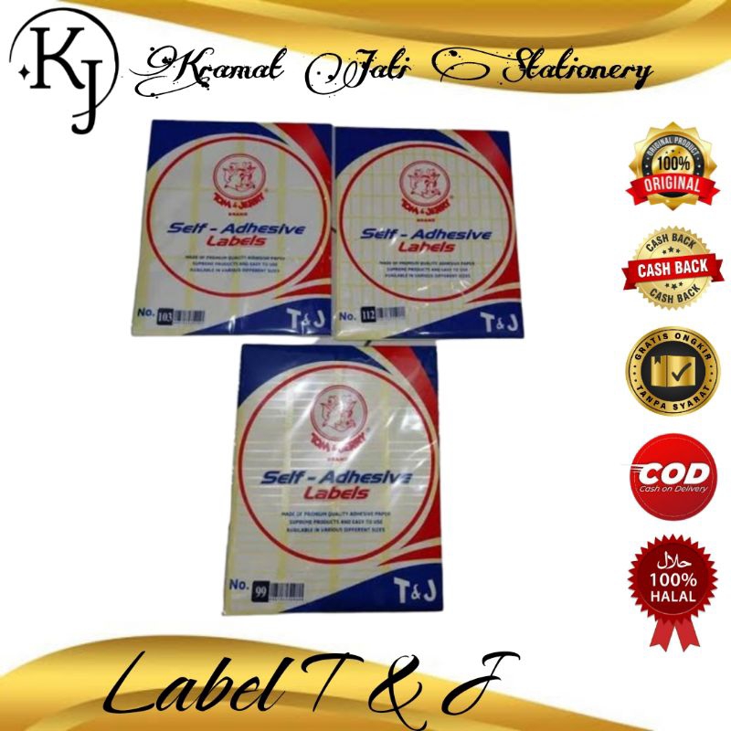 Jual Self Adhesive Labels Tom & Jerry (1 Pack) | Shopee Indonesia