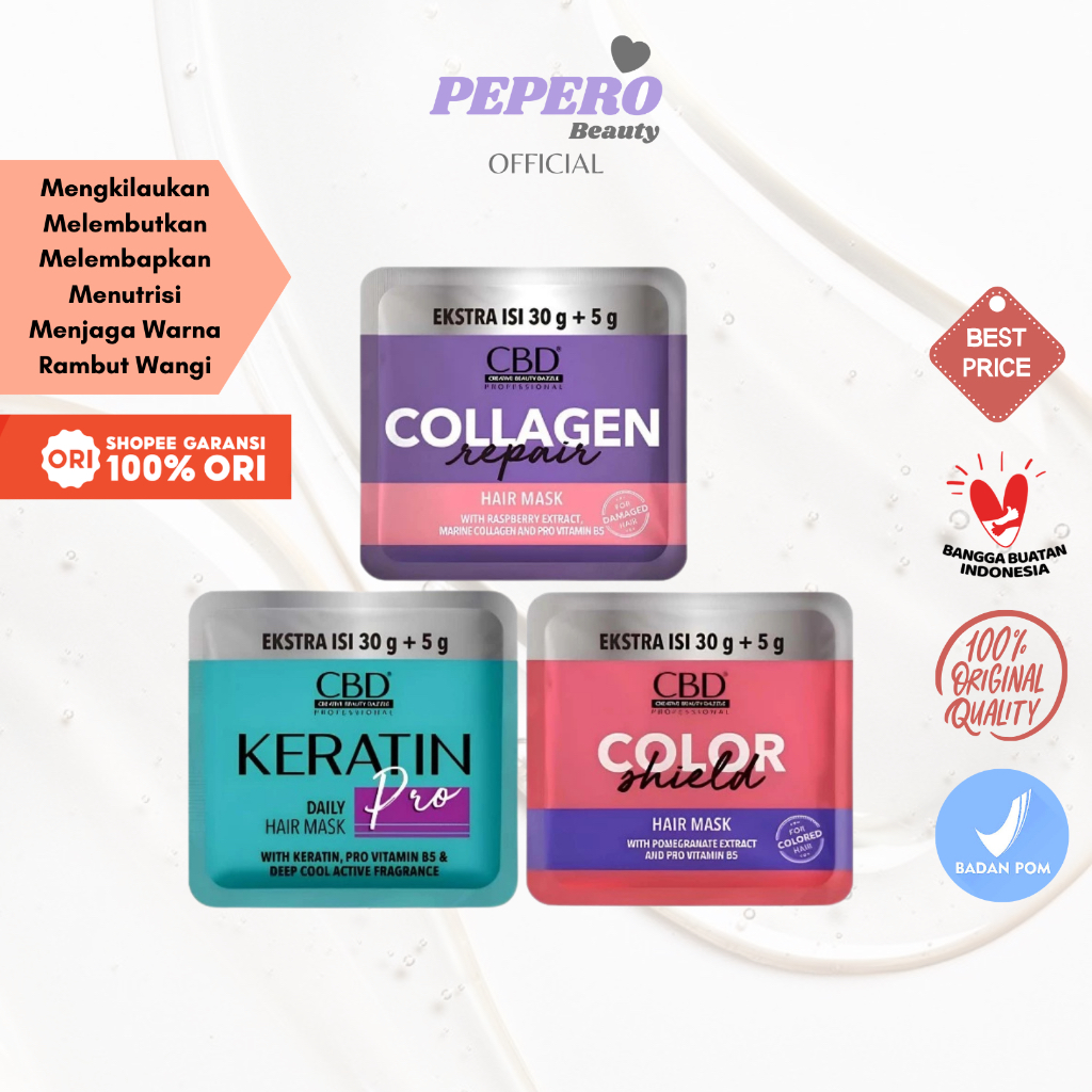 Jual CBD Professional Hair Mask Sachet Keratin Pro | Color Shield ...