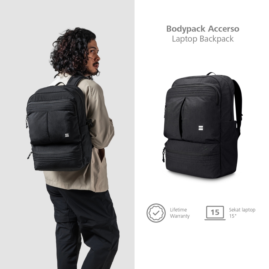 Jual Bodypack Accerso Laptop Backpack 15 Inch Tas Ransel Kerja Kuliah ...