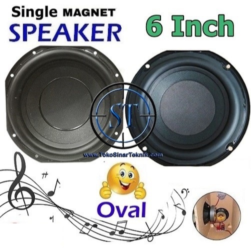 Jual Speaker Oval 6 Inch 100W / 210W 4 Ohm Audio Subwoofer HIFI Musik ...