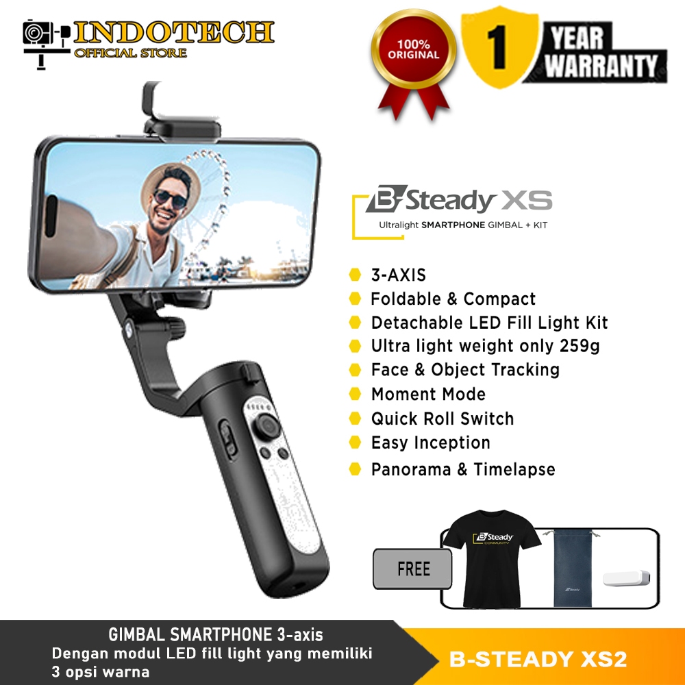 Jual Brica B-Steady XS 2 - 3-Axis Ultralight Smartphone Gimbal + Kit ...