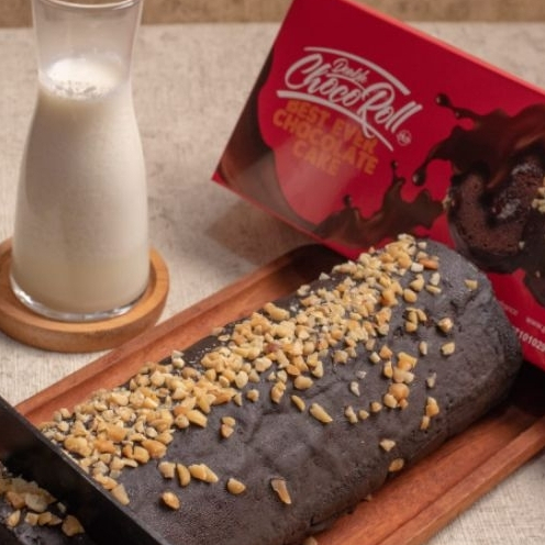 Jual BOLU ROLL CAKE DOUBLE CHOCO BY GOLDEN FRANCE (550 gram) | Shopee ...