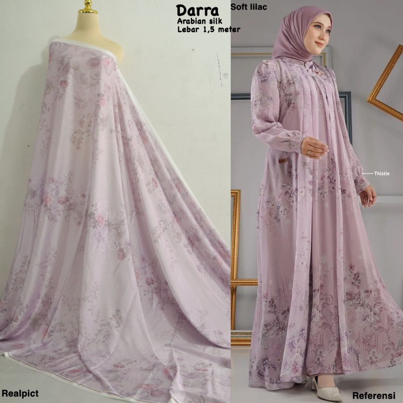 Jual KAIN ARABIAN SILK PREMIUM | motif DARRA | warna pastel | kain warna soft | Shopee Indonesia
