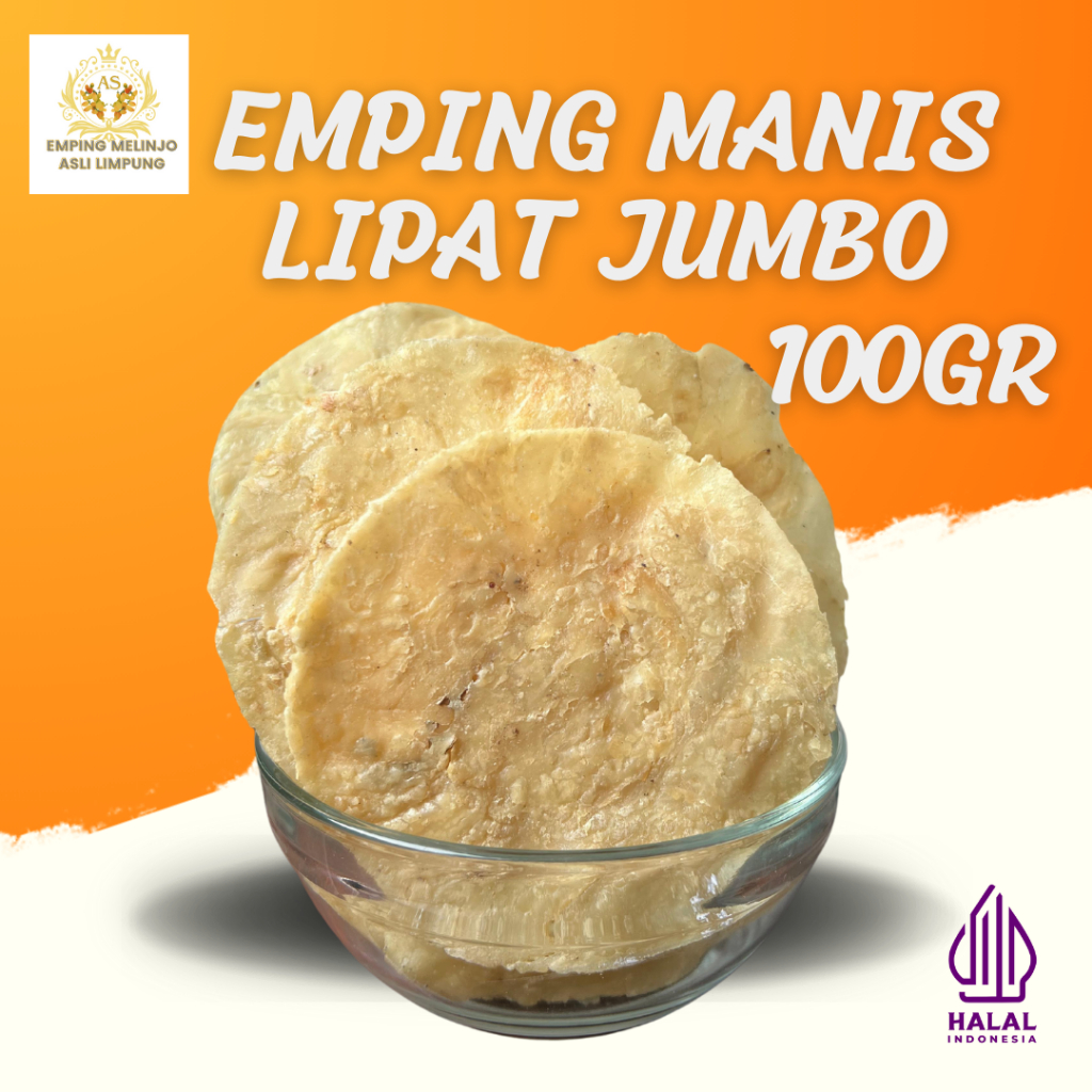 Jual EMPING MELINJO MANIS LIPAT MENTAH LEBAR JUMBO 100GR ASLI PRODUKSI ...