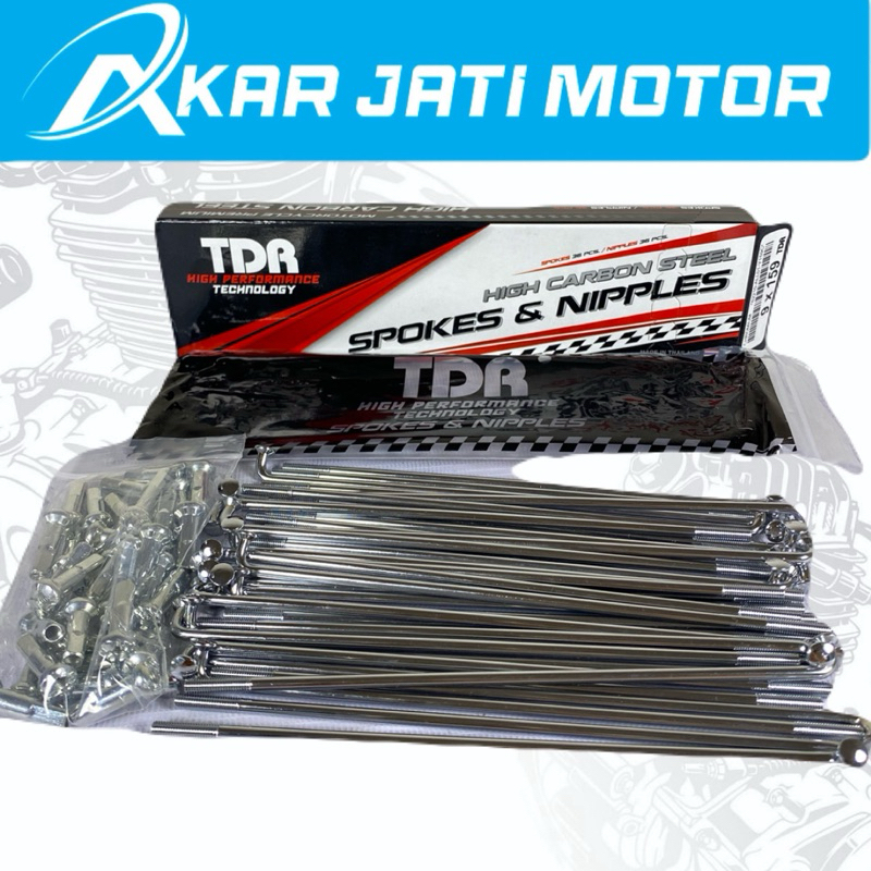 Jual RUJI JARI-JARI CHROME TDR RACING NIPPLES SPOKE UKURAN 9x 154 159 ...