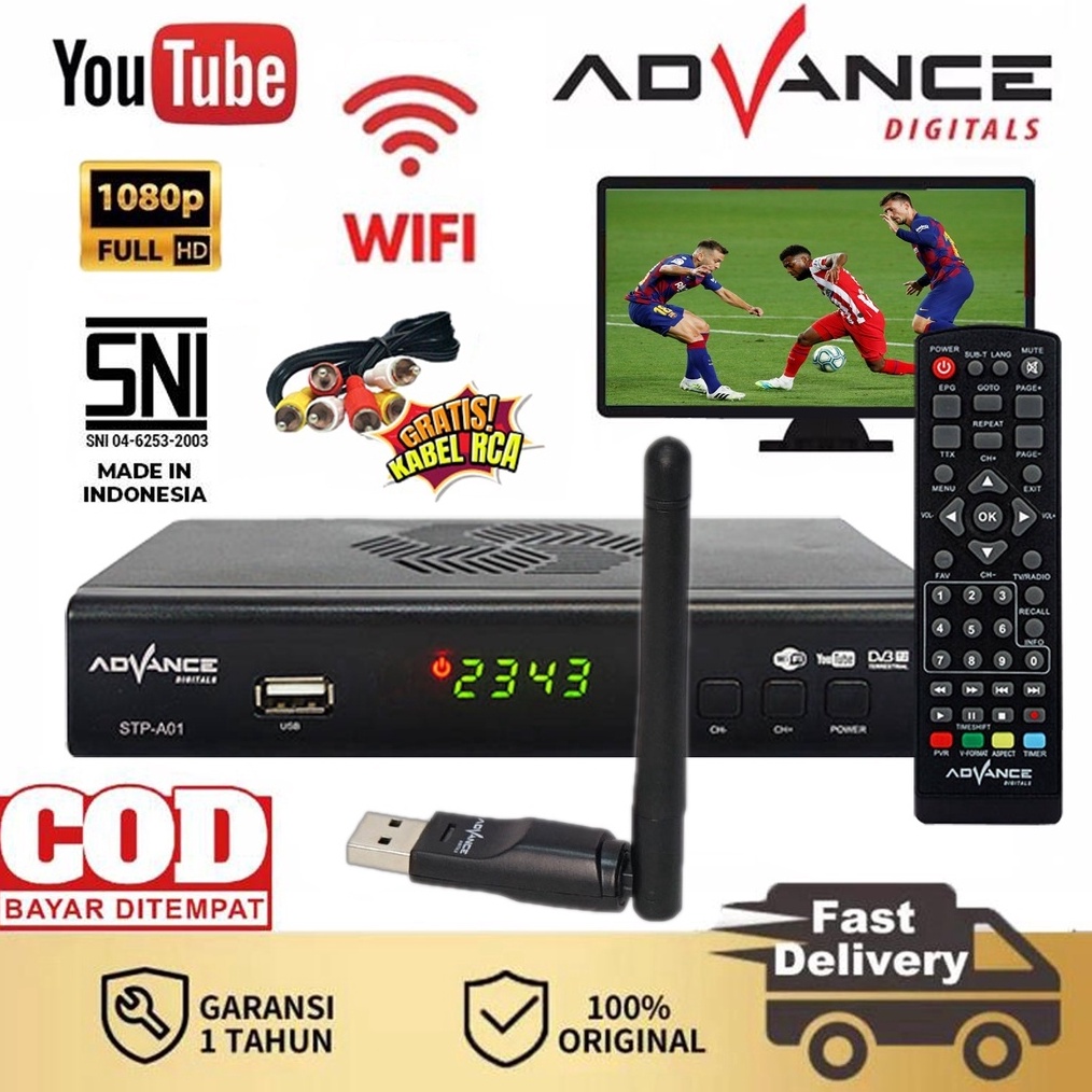 Jual Advance Set Top Box TV Digital Receiver Penerima Siaran Full HD ...