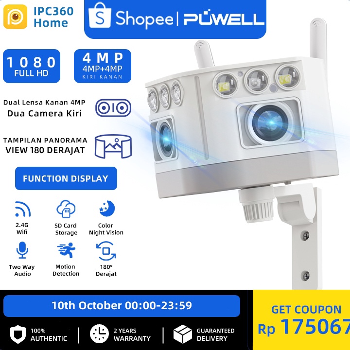 Jual IPC36Kamera CCTV Multifungsi Dual Camera 2MP2MP 2K Dual Lensa Wide Angle 18 IPWiFi Outdoor ...