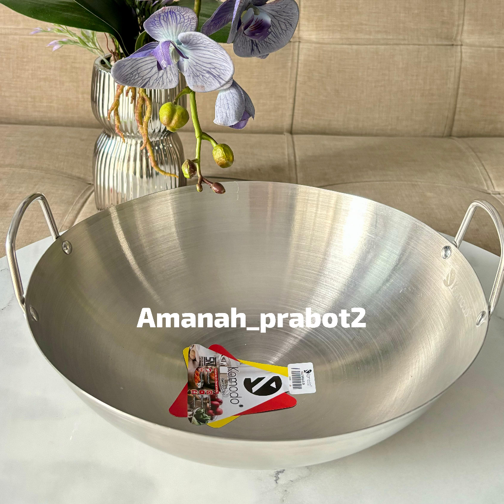 Jual Wajan Glowing Cekung Komodo 30 Cm Wajan Stainless Wajan Kuping ...