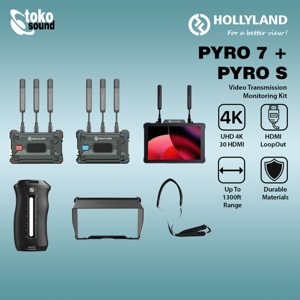 Jual Hollyland Pyro 7 + Pyro S Video Transmission Monitoring Kit | Shopee Indonesia