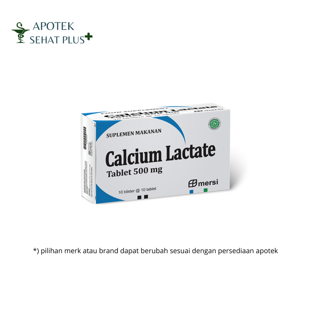 Jual Calcium Lactate 500 mg Per Strip Isi 10 Tablet - Memenuhi ...