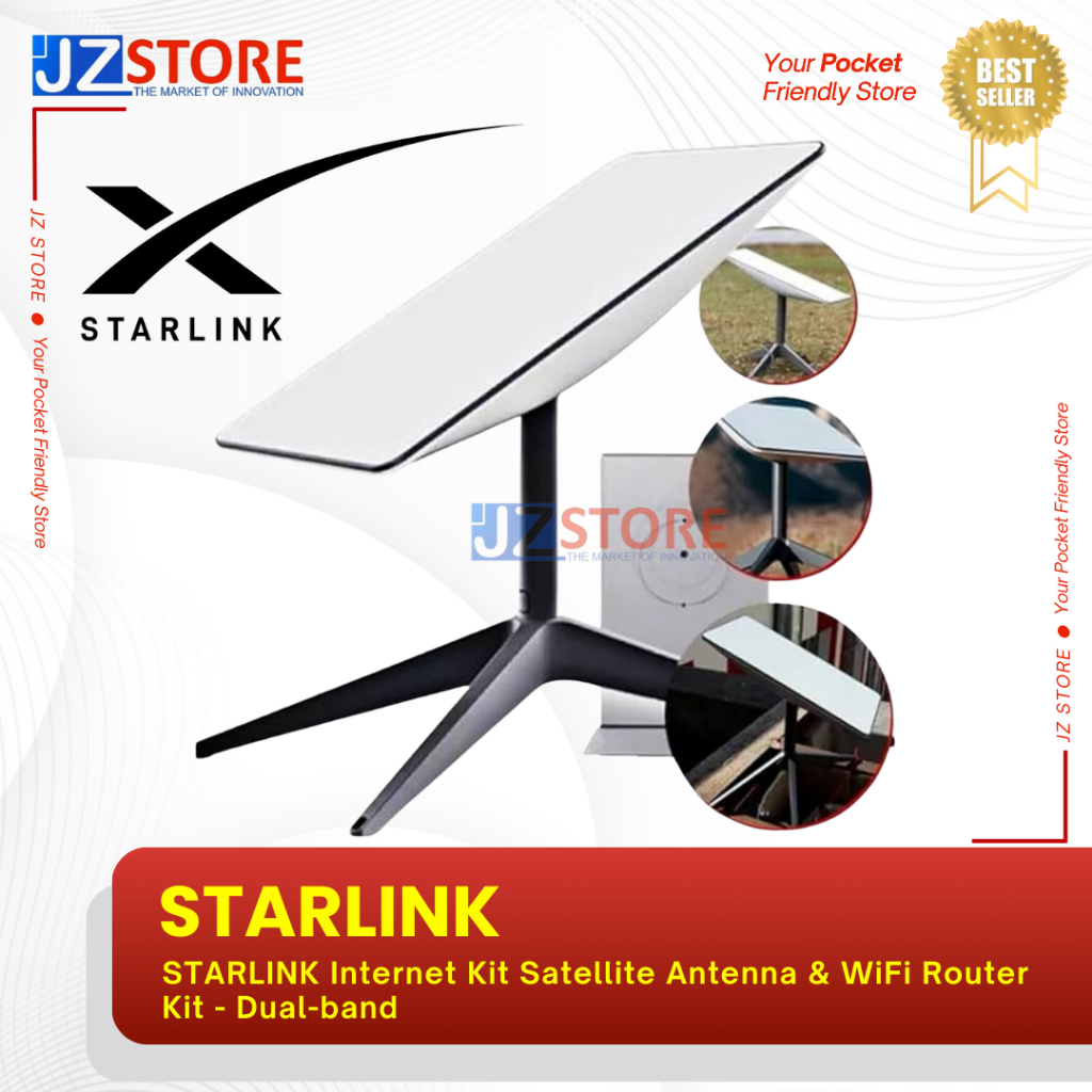 Jual STARLINK Internet Kit Satellite Antenna & WiFi Router Kit | Shopee ...