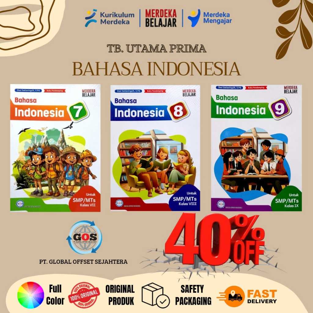 Jual BUKU SISWA BAHASA INDONESIA KELAS 7,8,9 KURIKULUM MERDEKA AMP/MTS (PENERBIT: GOS) | Shopee ...