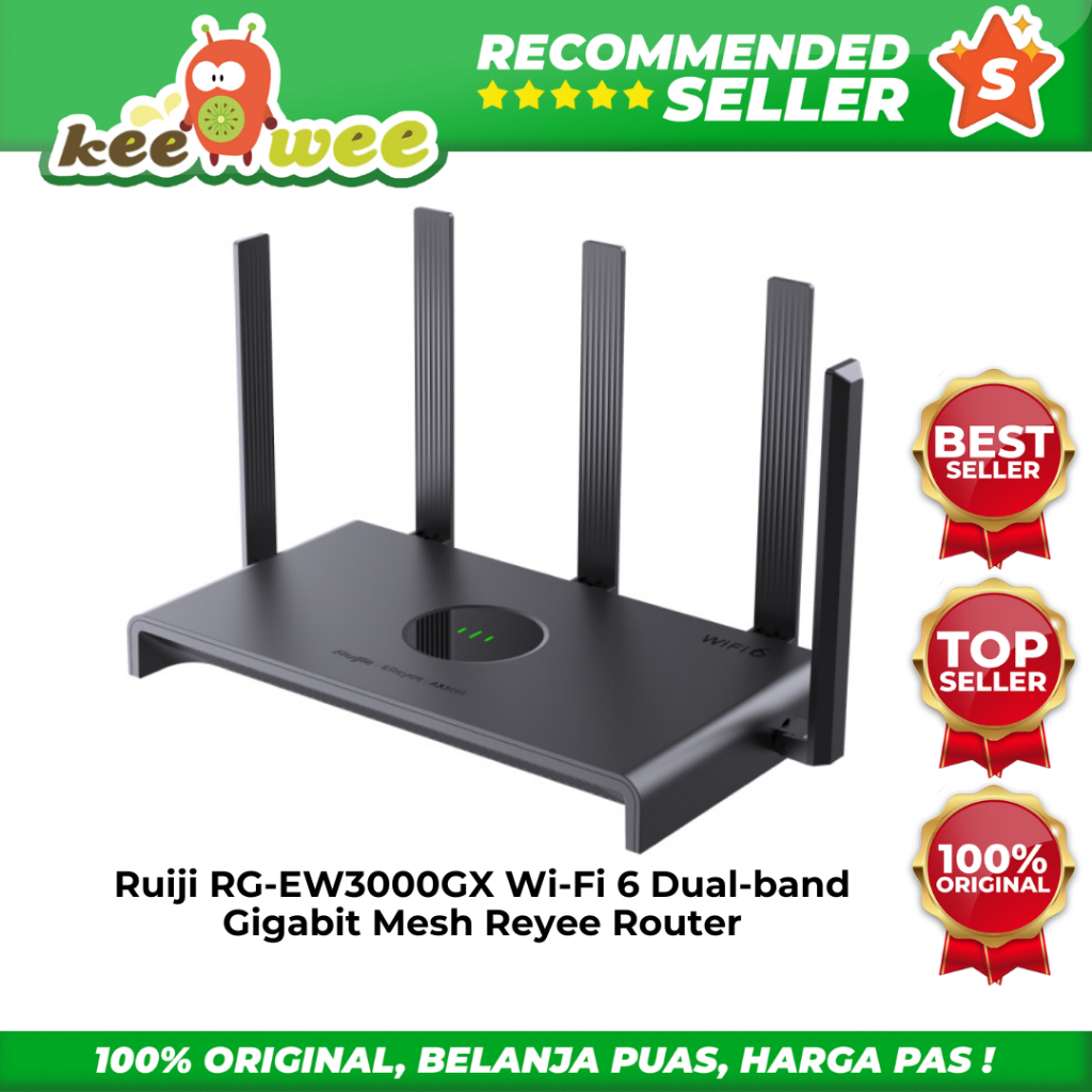 Jual Ruiji RG-EW3000GX Pro Wi-Fi 6 Dual-band Gigabit Mesh Reyee Router ...
