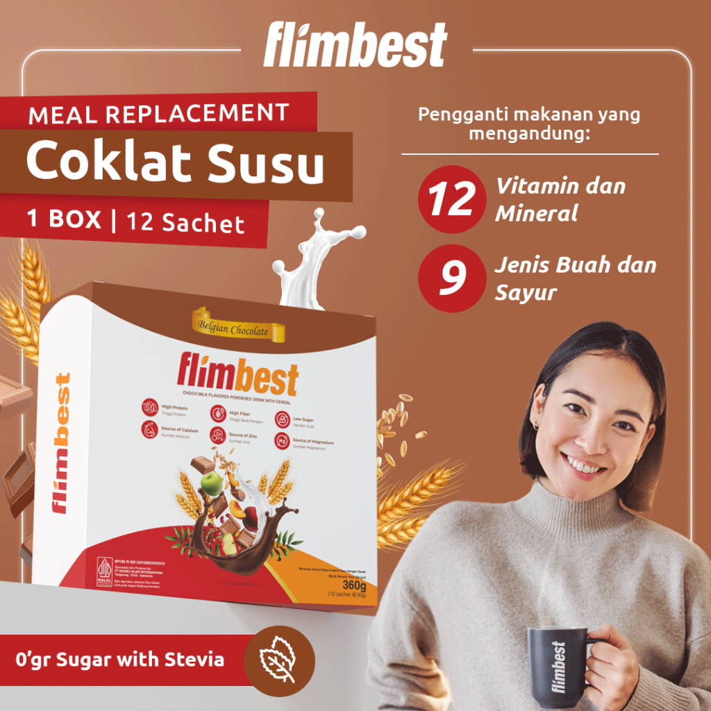 Jual PROMO Meal Replacement Cokelat Susu 1 Box (12 Sachet) Cokelat Susu ...