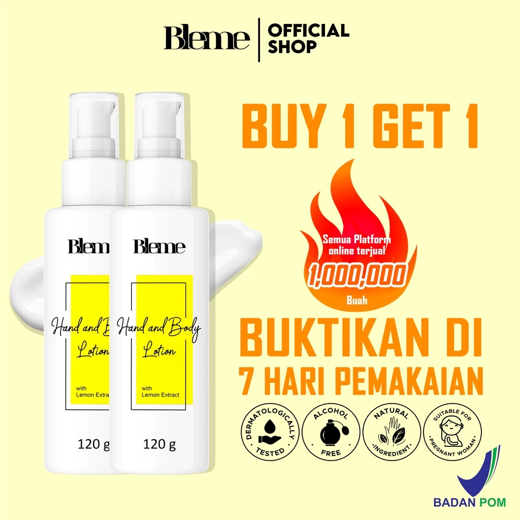 Jual Promo Beli 1 Gratis 1 Bleme Whitening Body Lotion Pemutih Instan Permanen | Shopee Indonesia