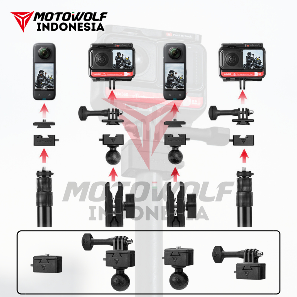 Jual Braket Sambungan Dudukan Action Cam GoPro Kamera 360 Bracket Base ...
