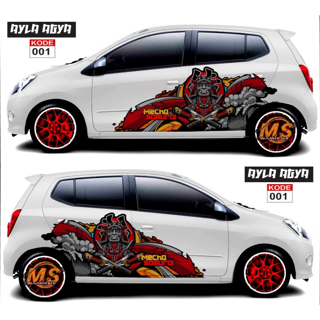 Jual DECAL STIKER STRIPING MOBIL AYLA AGYA /VARIASI STICKER MOBIL AYLA ...