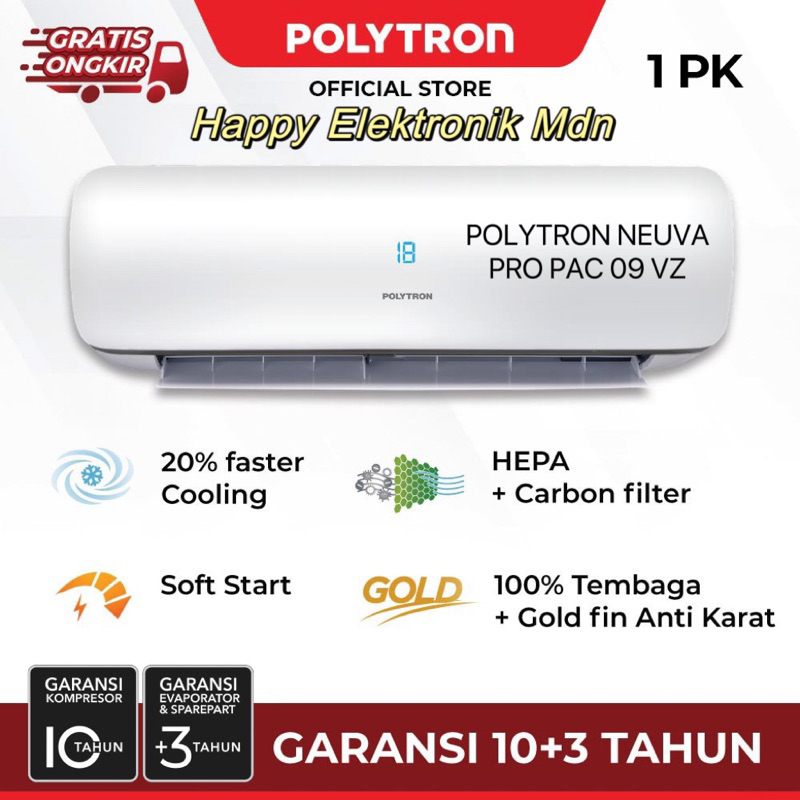 Jual POLYTRON Neuva Ice AC 1 PK POLYTRON PAC 09VZI POLYTRON PAC09VZ ...