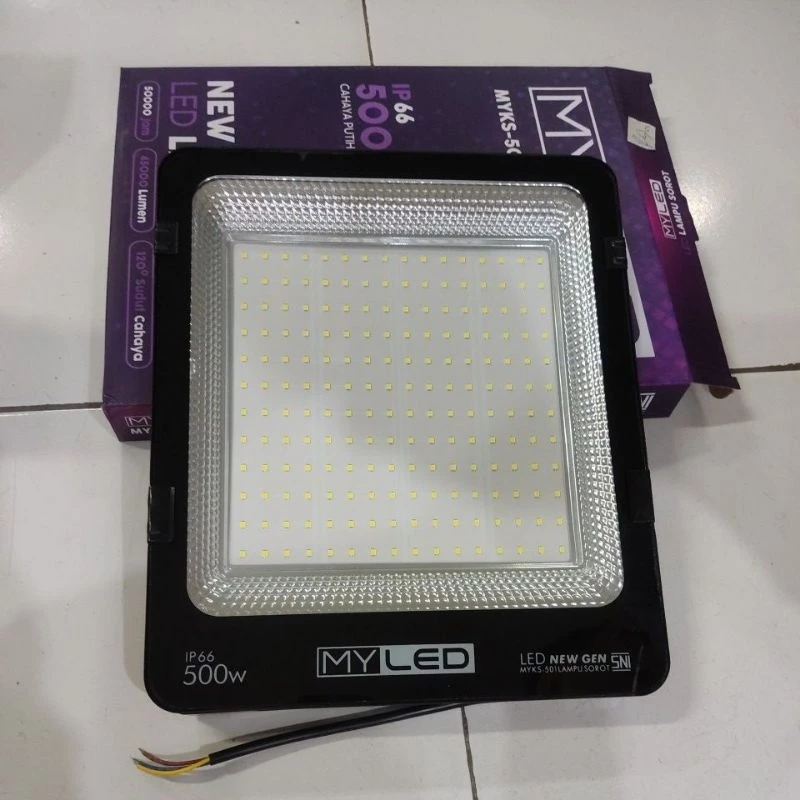 Jual MYLED FLOODLIGHT LAMPU SOROT TEMBAK KAP TAMAN 50W 100W 200W 300W 500W WATT CAHAYA KUNING ...