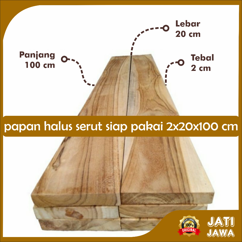 Jual Papan Blabak Kayu Jati Siap Pakai Halus Serut Bahan Ambalan Ukuran ...