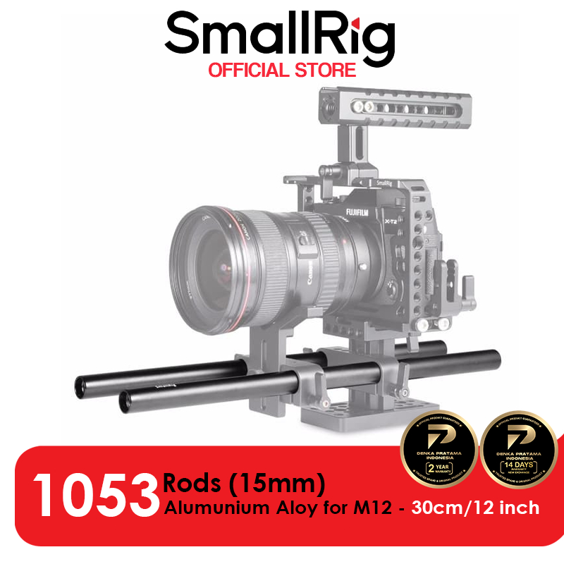 Jual SmallRig 2pcs 15mm Black Aluminum Alloy Rod(M12-30cm) 12inch | SM-1053 | Shopee Indonesia