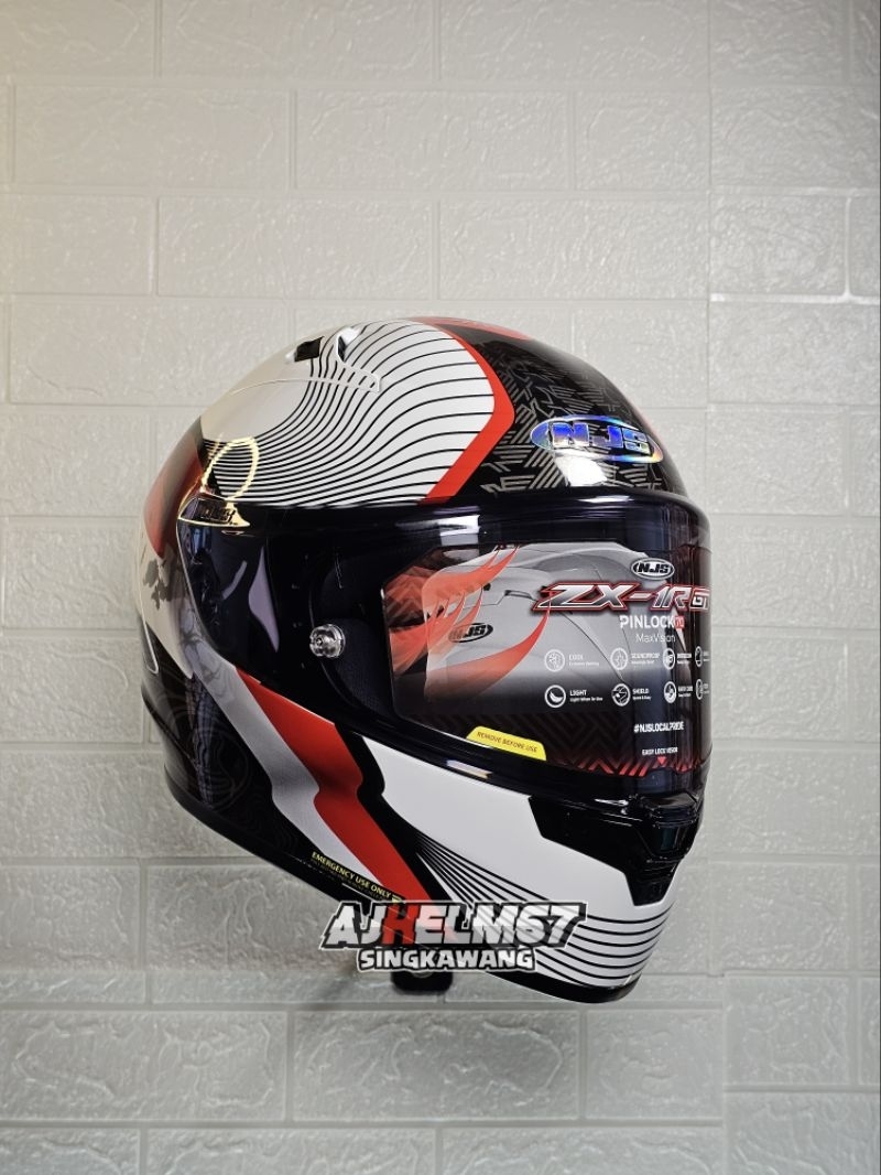 Jual Helm NJS ZX1R GT Motif | Helm Full Face | Shopee Indonesia