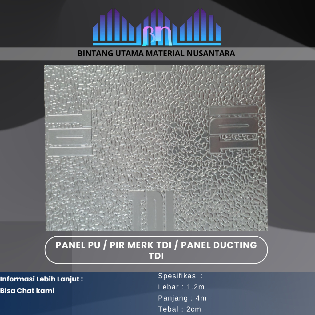 Jual Panel PU / PIR merk TDI - Panel Ducting TDI | Shopee Indonesia