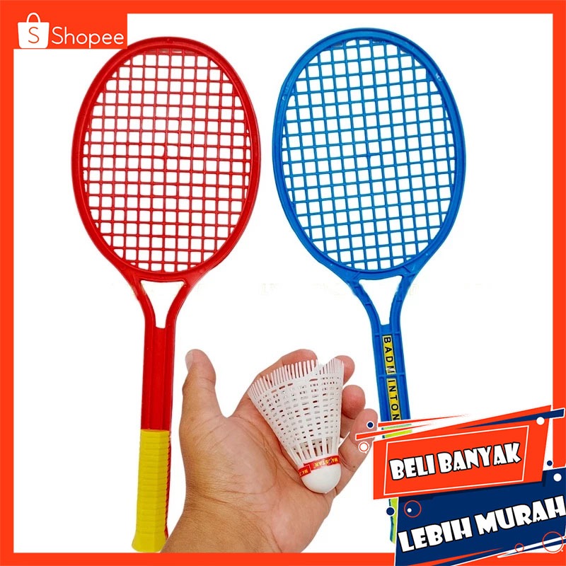 Jual MAINAN ANAK MURAH SET RAKET BADMINTON MAINAN EDUKASI ANAK BULU ...