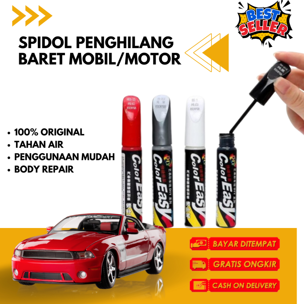 Jual Spidol Baret Mobil/Color Easy Cat Spidol Ajaib Penghilang Baret ...