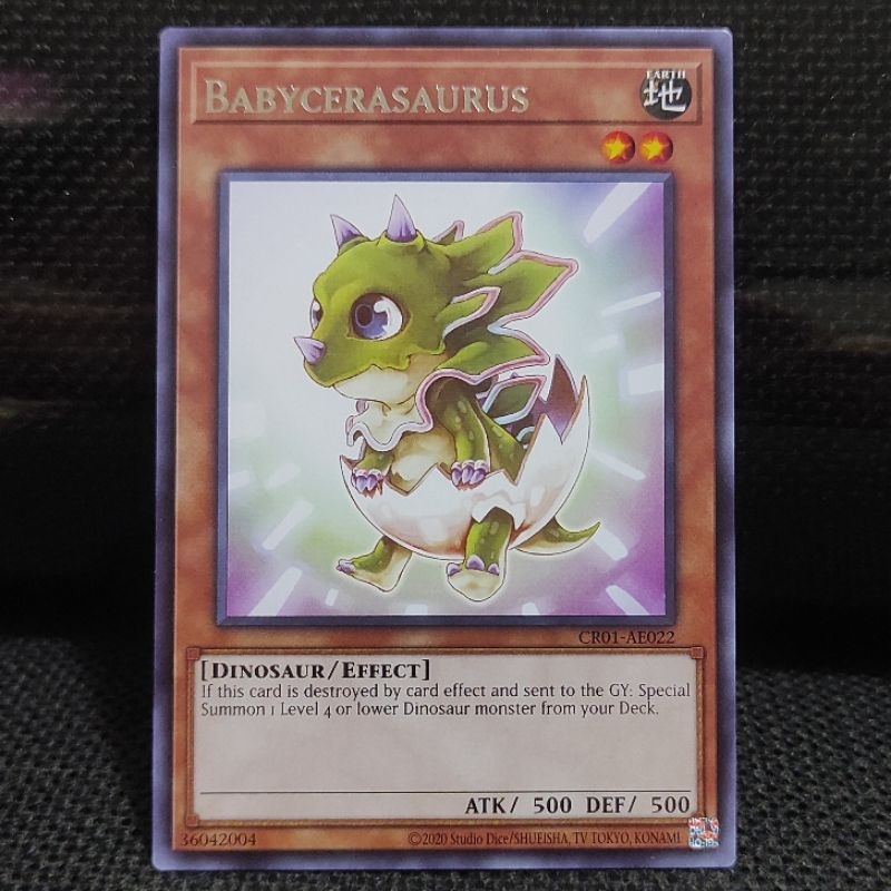 Jual Kartu Yugioh TCG Babycerasaurus Rare R ORI CR01 NM | Shopee Indonesia