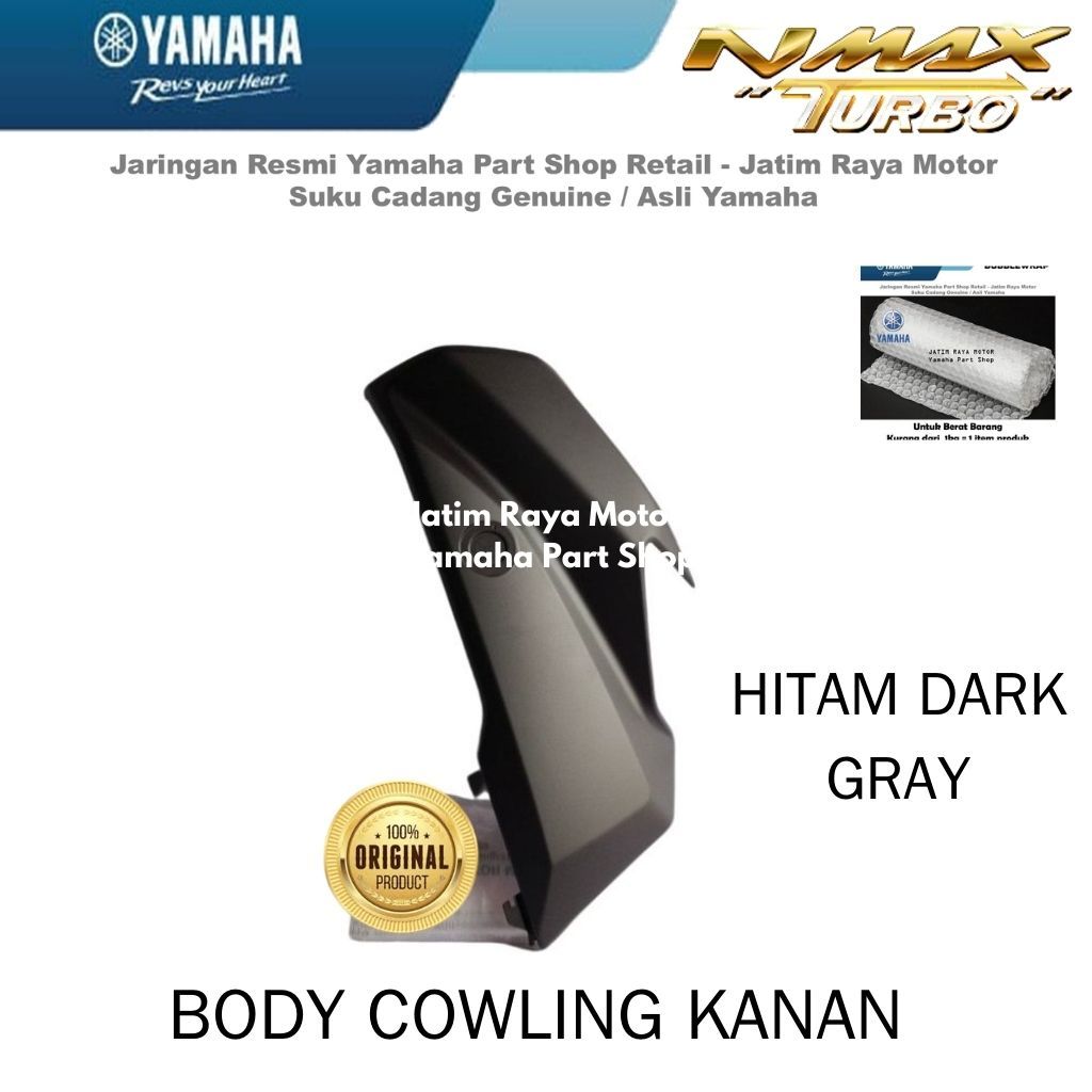 Jual Cover Bodi Body Cowling Kanan Hitam Dark Gray New Nmax N Max Turbo ...