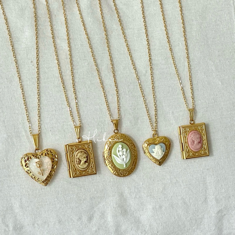 Jual 18k Vintage Locket Photo Necklace - Limited Edition | Shopee Indonesia