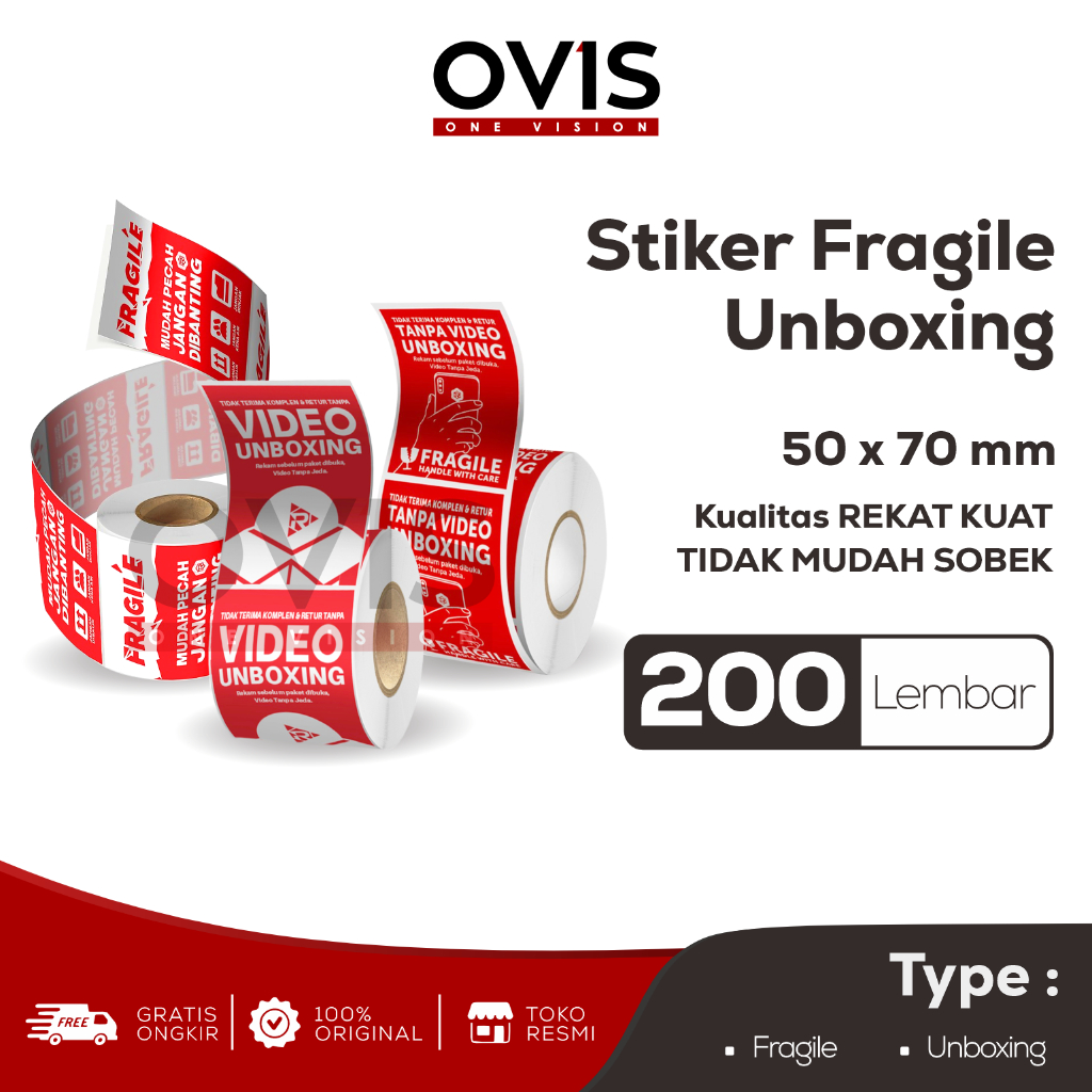 Jual Stiker Fragile Unboxing Label Sticker Online | Shopee Indonesia