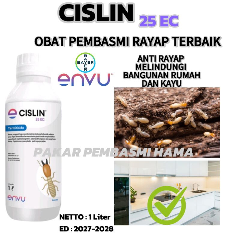 Jual CISLIN 25 EC Bayer Obat Pembasmi Rayap Bangunan Rumah Dan Kayu 1 ...