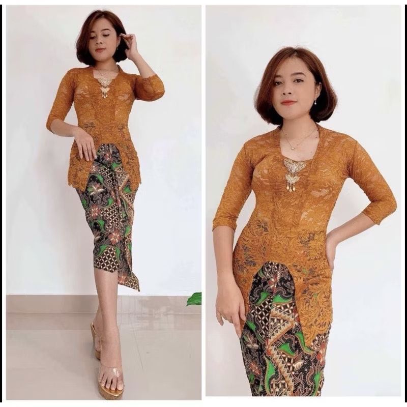 Jual Kebaya Bed Sofia Kutubaru Lengan 3/4 Tangan 7/8 Model Siku Baju ...