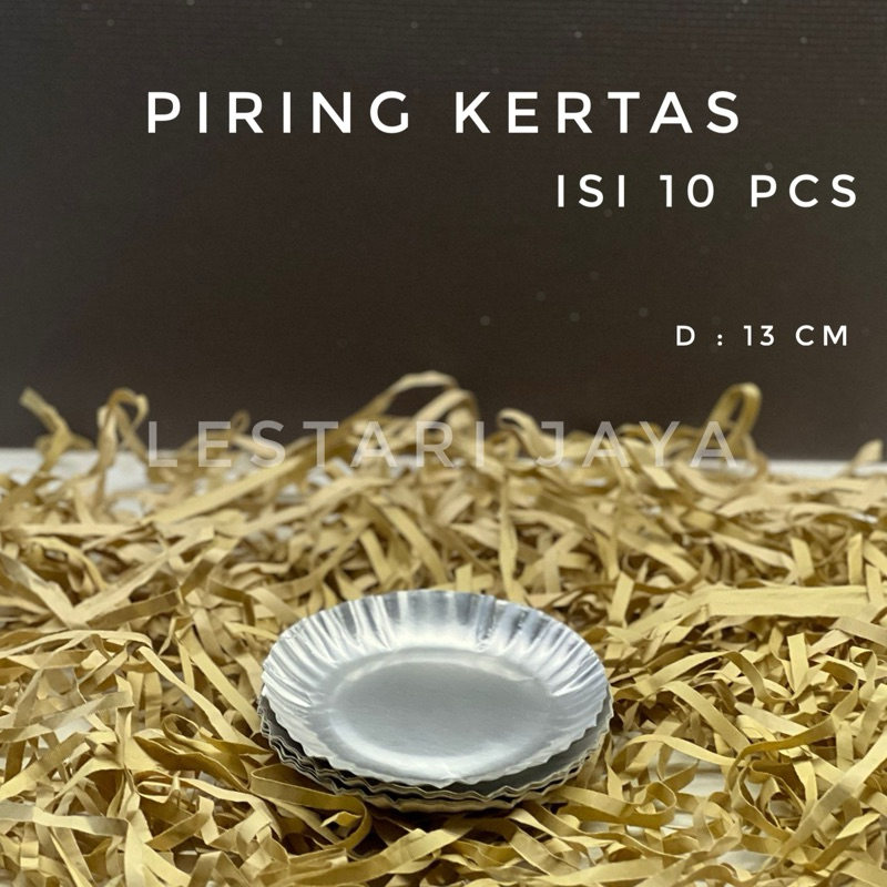 Jual (10 PCS) Piring Kertas Kue Ulang Tahun Silver Bulat / Piring Kue Tart Kertas Silver Bundar ...