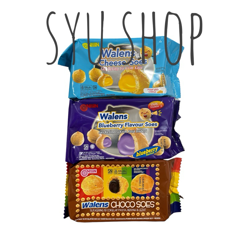 Jual Nissin sus choco soes walens blueberry coklat cokelat keju cheese ...