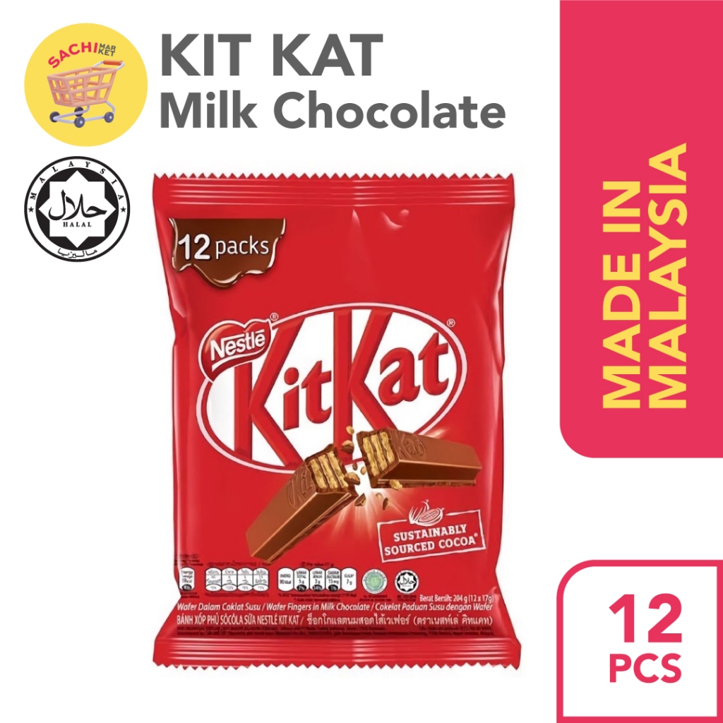 Jual KIT KAT Milk Chocolate / Coklat Kit Kat IMPORT Malaysia (12pcs ...